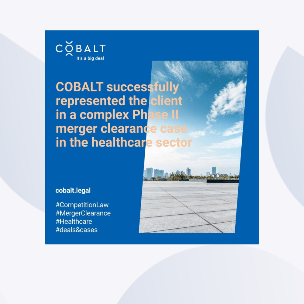 COBALT represented RP PHARMA in a complex Phase II merger clearance case in the healthcare ...